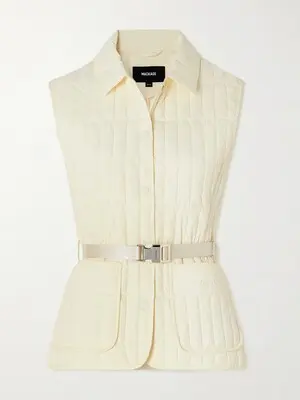 Mackage Helia Belted Quilted Padded Recycled-shell Down Vest