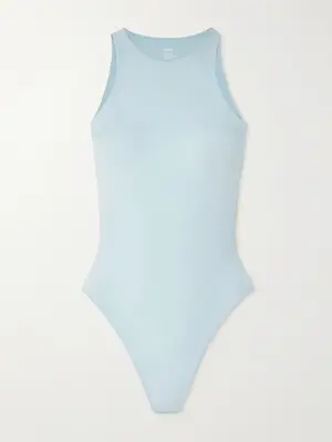 SKIMS Fits Everybody High Neck Bodysuit - Blue