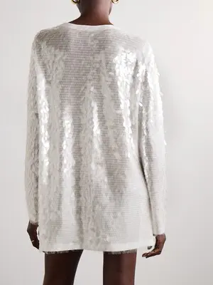 Norma Kamali Paillette-embellished Tulle Mini Dress