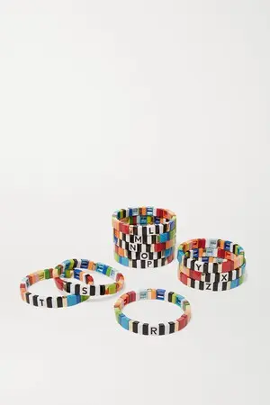 ROXANNE ASSOULIN Alphabet Soup Enamel Bracelet - Blue