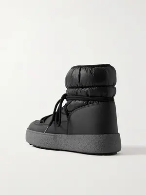 Moon Boot Ltrack Quilted Shell And Leather-like Snow Boots