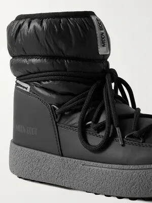 Moon Boot Ltrack Quilted Shell And Leather-like Snow Boots