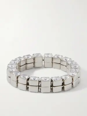 JIL SANDER Tone Crystal Bracelet - Silver