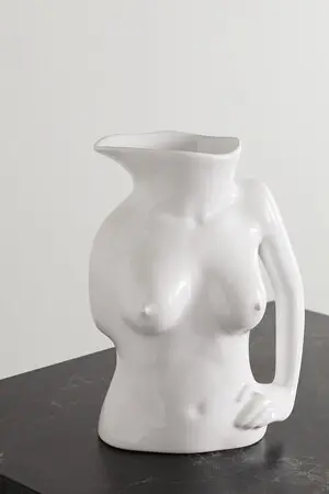 Anissa Kermiche Jugs Jug Ceramic Vase - White