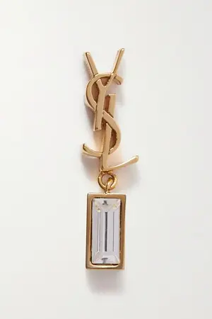 Saint Laurent Cassandre -tone Single Earring - Gold