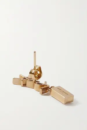 Saint Laurent Cassandre -tone Single Earring - Gold