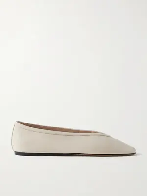 Le Monde Beryl Luna Leather Ballet Flats - Neutrals