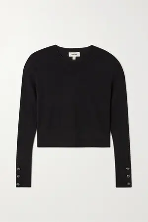L'Agence Sky Cropped Knitted Top