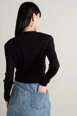 L'Agence Sky Cropped Knitted Top