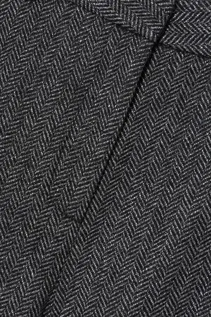 L'Agence Pilar Metallic Herringbone Wool-blend Pants