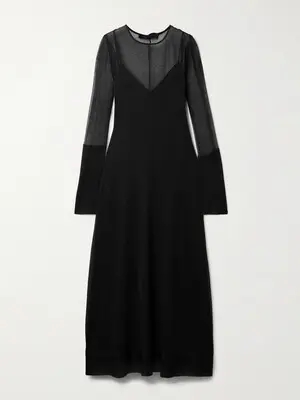 Proenza Schouler Annelise Silk Maxi Dress - Black