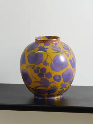 La DoubleJ Bubble Gold-plated Porcelain Vase - Yellow