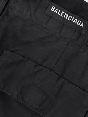 Balenciaga Frayed Cotton-blend Ripstop Mini Skirt