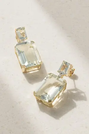 Mateo 14-karat Amethyst And Diamond Dangle Earrings - Gold