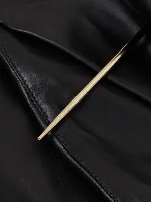 Loewe Embellished Draped Leather Shorts
