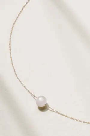 Mateo 14-karat Pearl Chain Necklace - Gold
