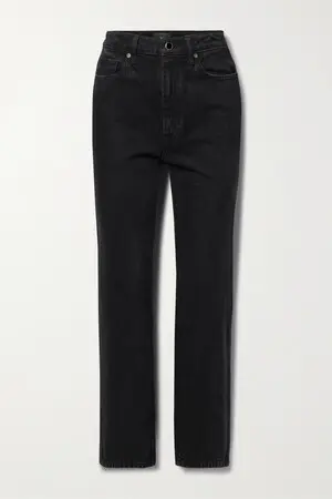 Khaite Abigail Cropped Straight-leg High-rise Jeans