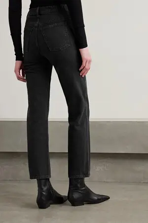 Khaite Abigail Cropped Straight-leg High-rise Jeans