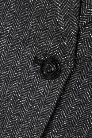 L'Agence Chamberlain Metallic Herringbone Wool-blend Blazer