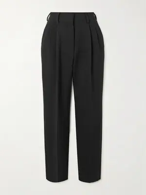 BLAZÉ MILANO Wool-crepe Straight-leg Pants