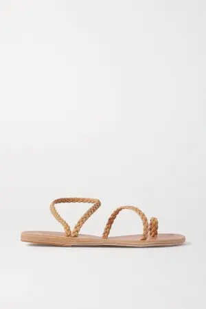 ANCIENT GREEK SANDALS Eleftheria Braided Leather Sandals - Neutrals