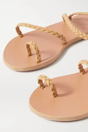 ANCIENT GREEK SANDALS Eleftheria Braided Leather Sandals - Neutrals