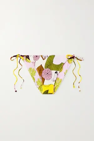 La DoubleJ Printed Bikini Bottom - Pink