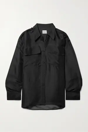 Khaite Missa Oversized Silk-organza Shirt