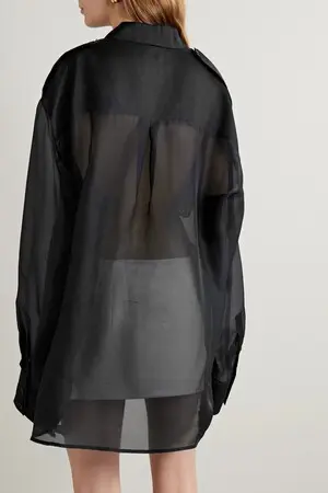 Khaite Missa Oversized Silk-organza Shirt