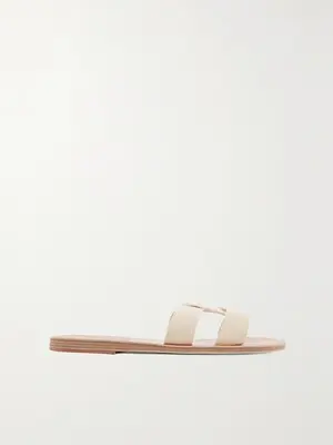ANCIENT GREEK SANDALS Desmos Leather Slides - Neutrals