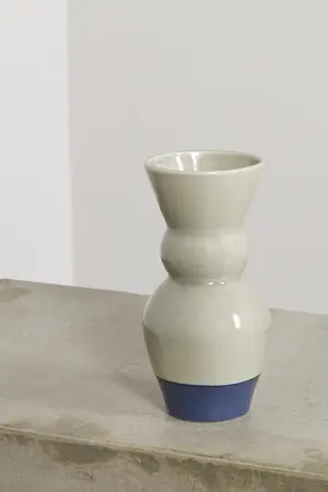 MARLOE MARLOE Net Sustain Lucie Glazed Ceramic Vase - Gray