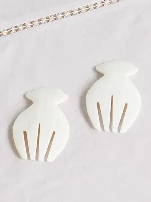 GOHAR WORLD Mother-of-pearl Salad Hands - White