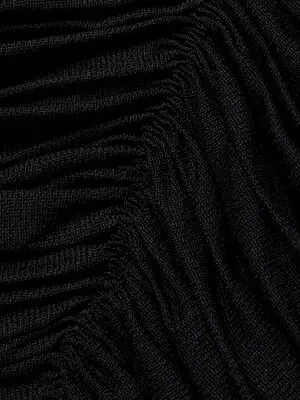 Khaite Haven Ruched Silk-blend Top - Black