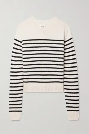 Khaite Diletta Striped Cashmere Sweater