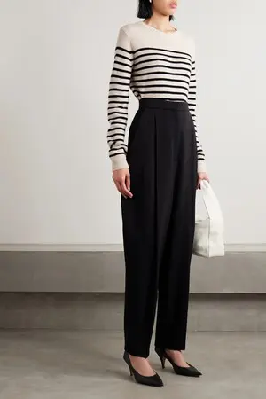 Khaite Diletta Striped Cashmere Sweater