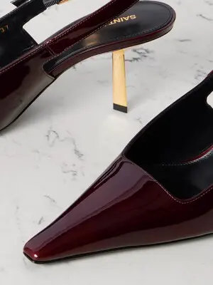Saint Laurent Lee Patent-leather Slingback Pumps
