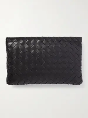 Bottega Veneta Intrecciato Leather Pouch - Black