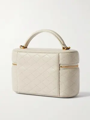 Saint Laurent Gaby Vanity Mini Quilted Leather Shoulder Bag - Neutrals