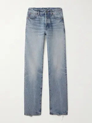 Saint Laurent Raw Edge Hem Jeans For Women