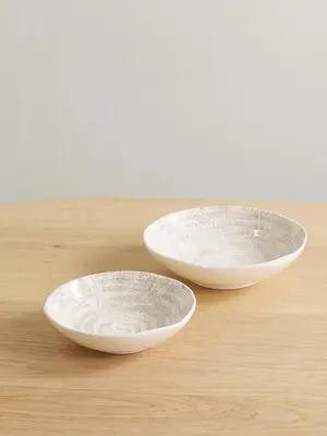 Brunello Cucinelli Glazed Ceramic Bowl Set - Off-white