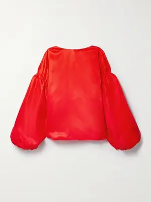Khaite Quico Oversized Blouse - Red
