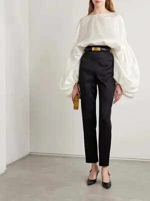 Khaite Quico Oversized Blouse - White