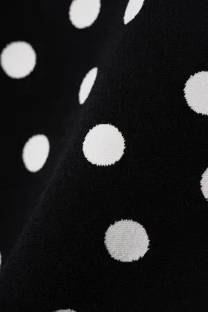 Carolina Herrera Cropped Polka-dot Knit Top