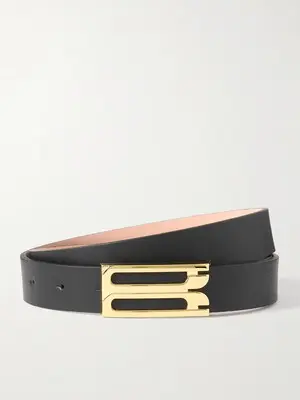 Victoria Beckham Frame Leather Belt - Black