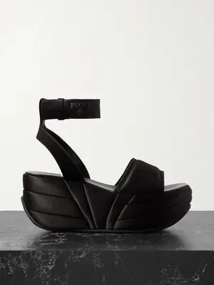 Emilio Pucci Satin Platform Sandals