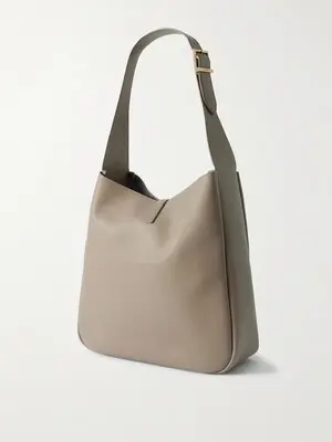 Saint Laurent Le 5 À 7 Supple Large Leather Shoulder Bag - Gray