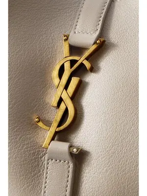 Saint Laurent Le 5 À 7 Supple Large Leather Shoulder Bag - Gray