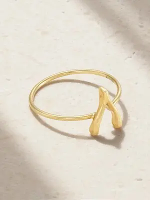 JENNIFER MEYER Mini Wishbone 18-karat Ring
