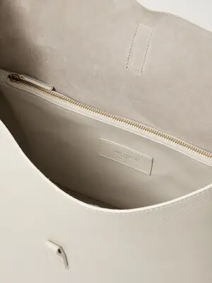 Saint Laurent Le 5 À 7 Supple Large Leather Shoulder Bag - White