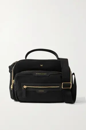 ANYA HINDMARCH Net Sustain Leather-trimmed Recycled Shell Shoulder Bag